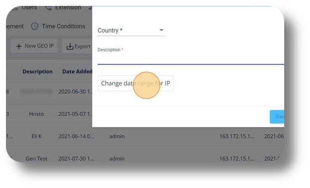 Settings - IP/Whitelist IP